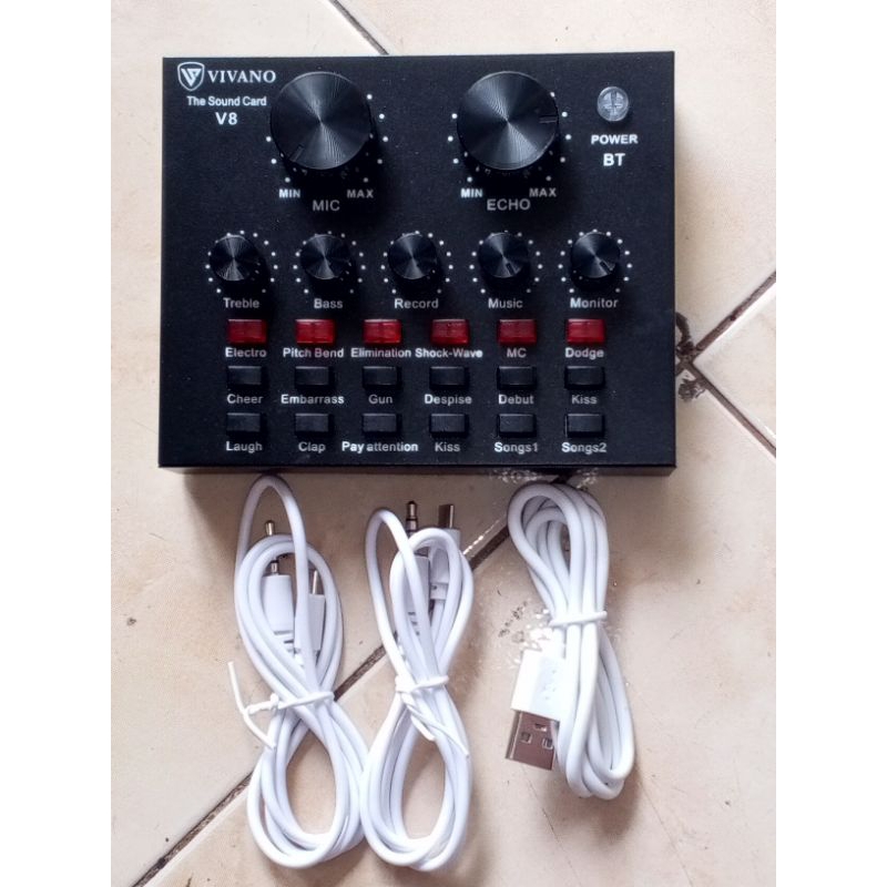 Jual Mixsing Sound Card V8 Bluetooth Karaoke Live | Shopee Indonesia