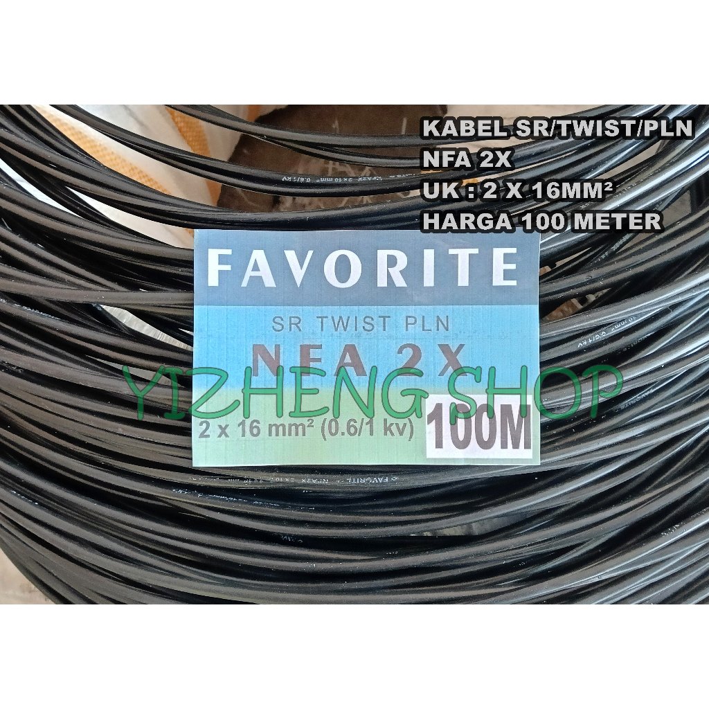 Jual KABEL SR / TWIST / NFA 2X 2 X 16MM² 100M FAVORITE | Shopee Indonesia