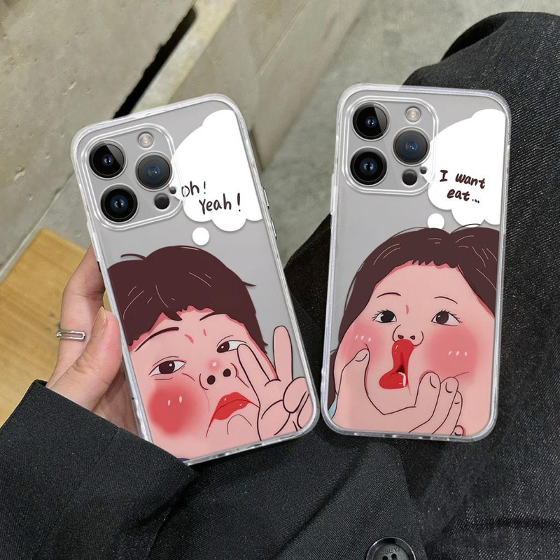 Jual #M22 Casing Bening Clear couple cute Op-Vi-Red-Real-Inf-Ip-Sam ...