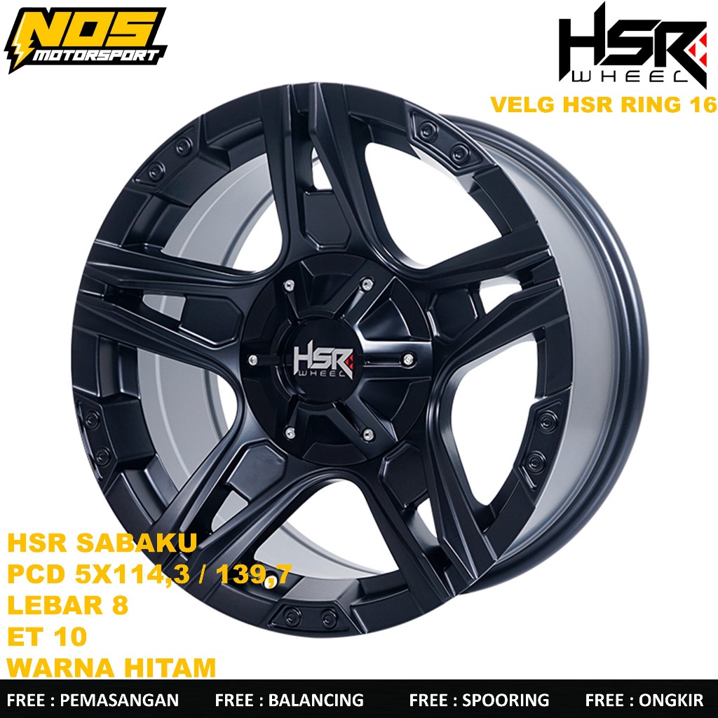 Jual Velg mobil taft, jinmy, innova, hsr sabaku ring 16 lubang 5 warna ...