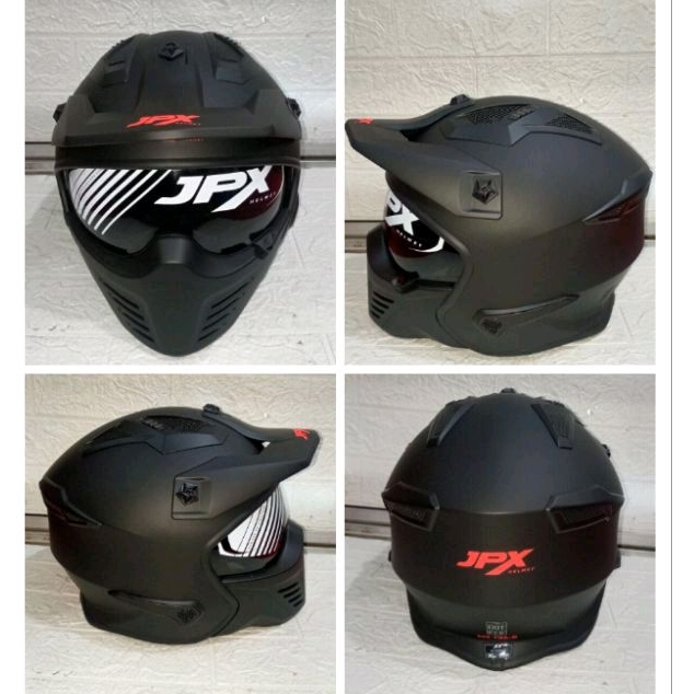 Jual HELM JPX MX 726-R SOLID ORIGINAL | HELM FULL FACE | Shopee Indonesia