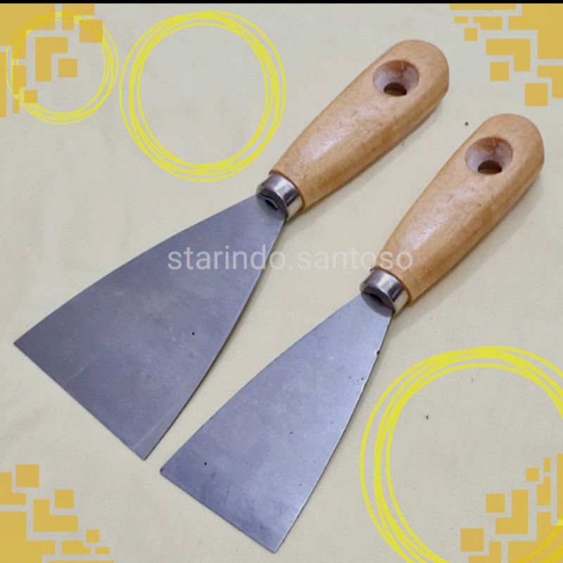 Jual KAPI semen CAT SCRAPPER 2" kape sliper gagang handle kayu 2 inch ...