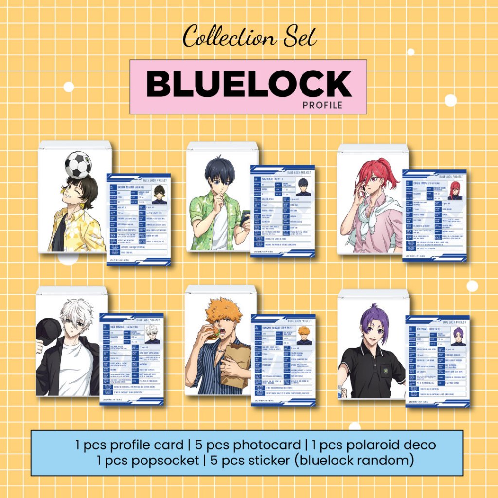 Jual Blue Lock Profile Photocard Sticker Bluelock | Shopee Indonesia