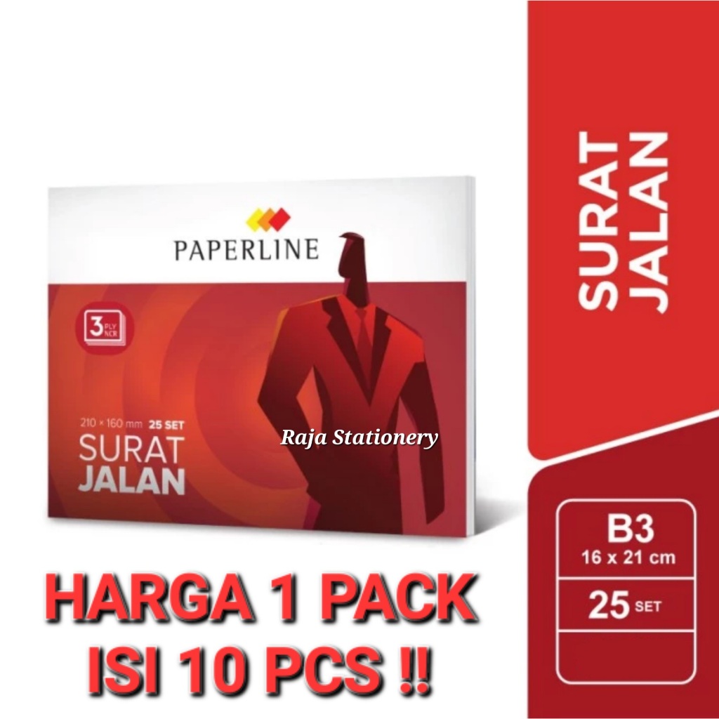 Jual BUKU NOTA SURAT JALAN PAPERLINE 3 PLY 3 RANGKAP BESAR PACK [10PCS ...