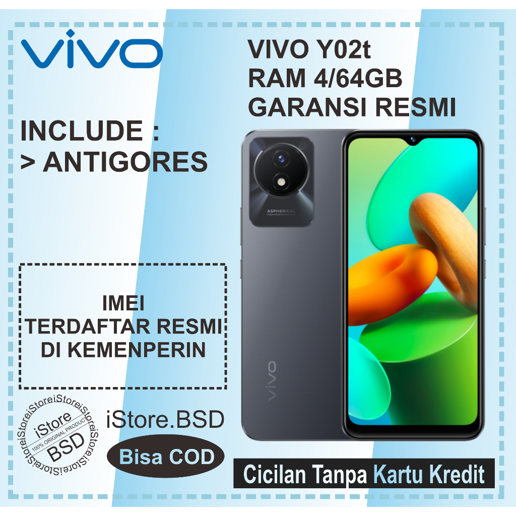 Jual VIVO Y02t RAM 4/64GB | Dynamic Design | 5000mAh Battery | Dual ...