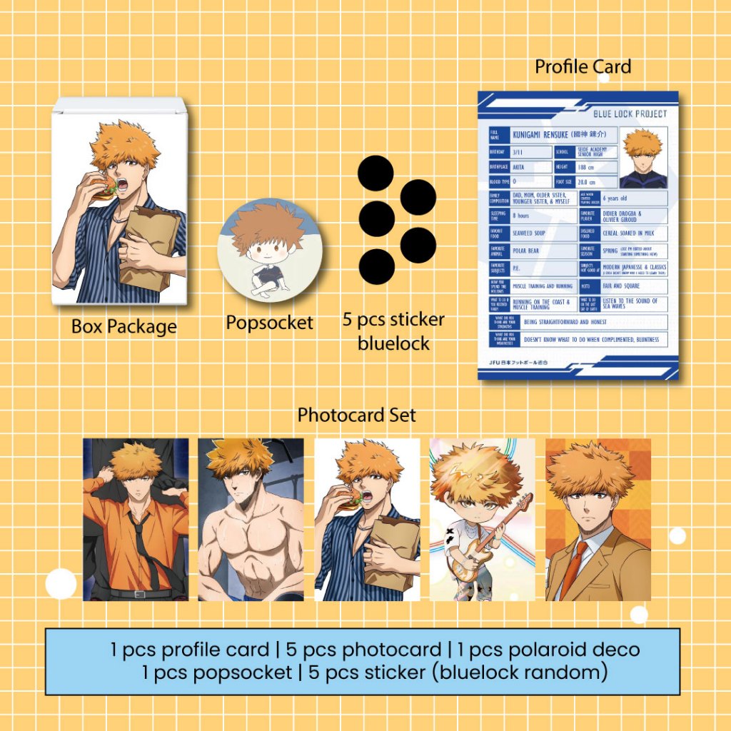 Jual Blue Lock Profile Photocard Sticker Bluelock | Shopee Indonesia