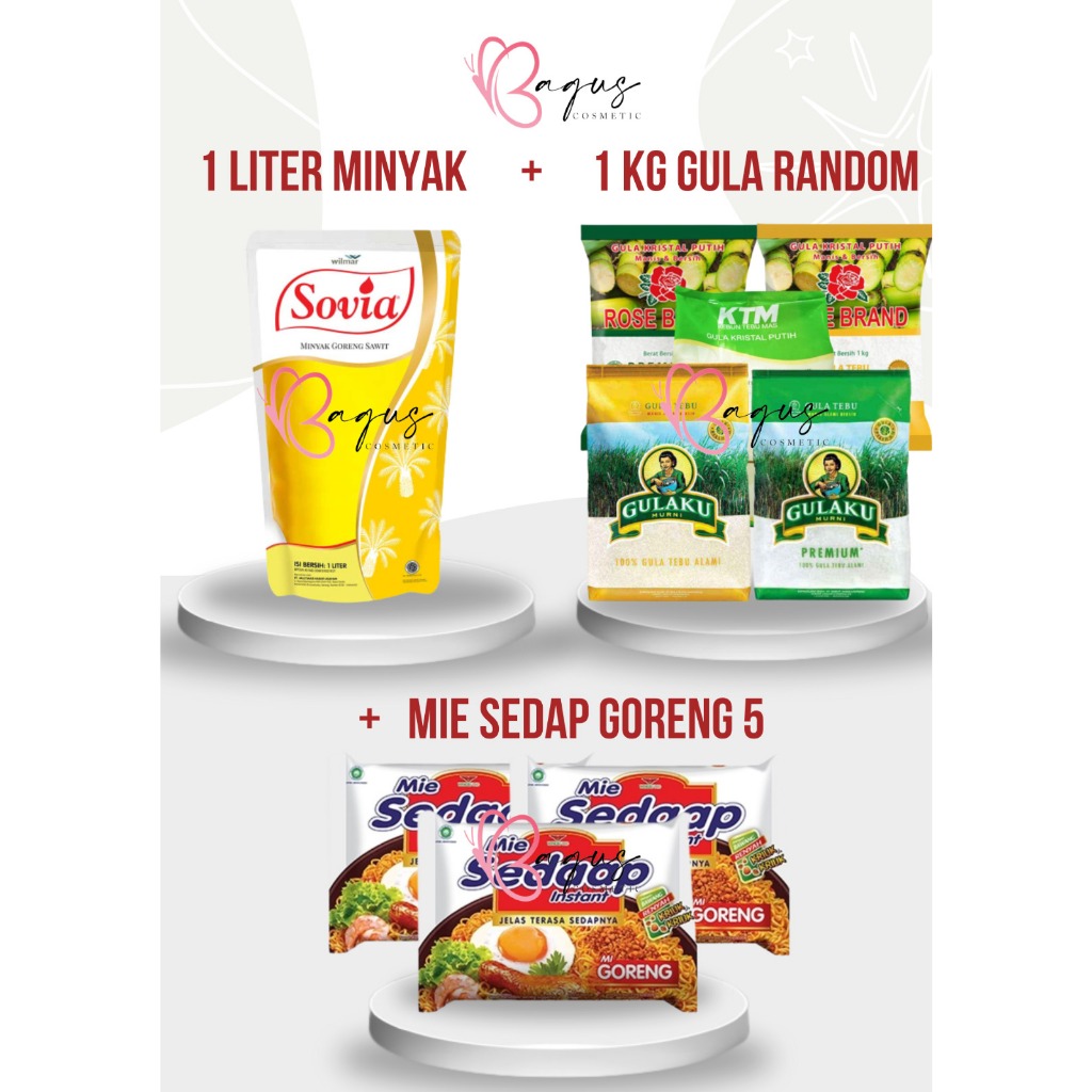 Jual ( JATIM ) PAKET SEMBAKO Minyak Goreng 1 Liter + Gula 1kg + Mie Sedap Goreng 5pcs | Shopee ...