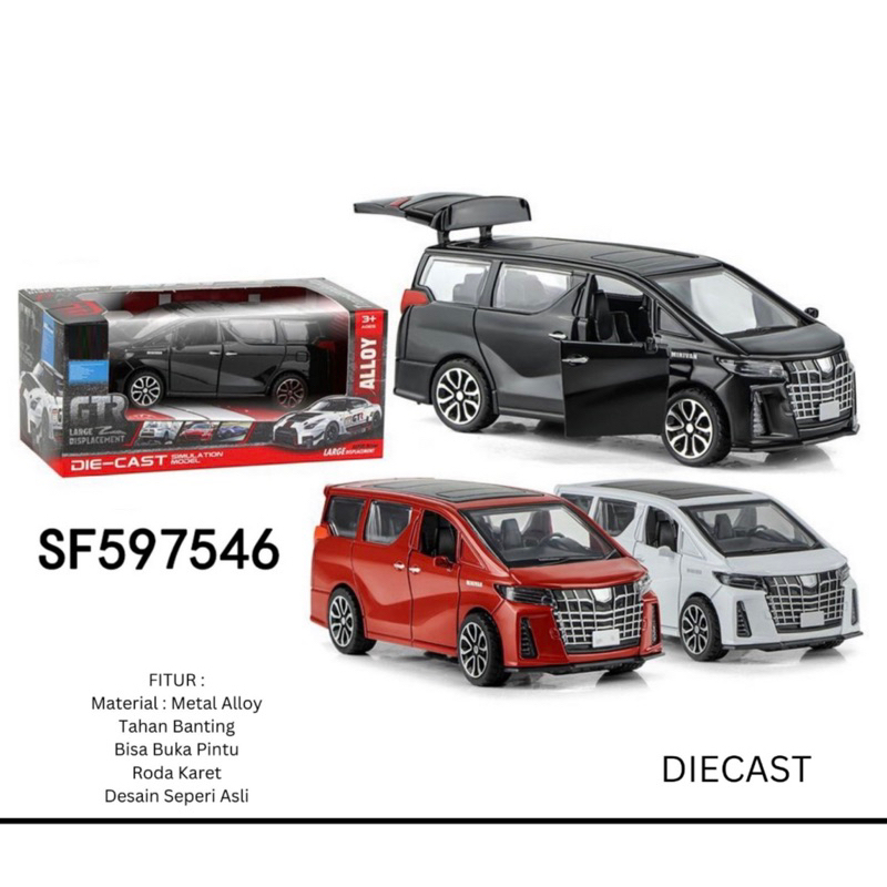 Jual mainan anak anak laki laki mobil mobilan die cast 1:32 ALPHARD ...