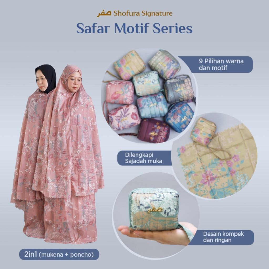 Jual [BATCH 1] Safar Motif - Mukena Travel Mini 2in1 (ukuran standar ...