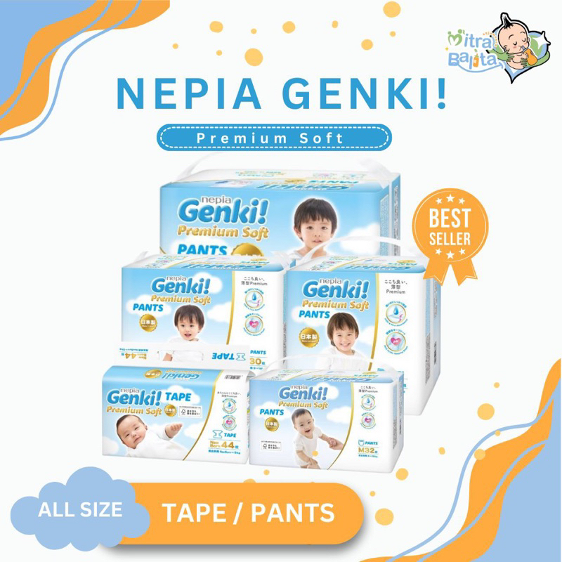 Jual Nepia Genki Premium Soft Tape/Pants NB/S/M/L/XL/XXL | Shopee Indonesia