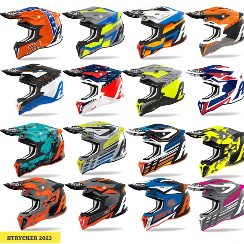 Jual Helm Cross AIROH Strycker Original | Shopee Indonesia