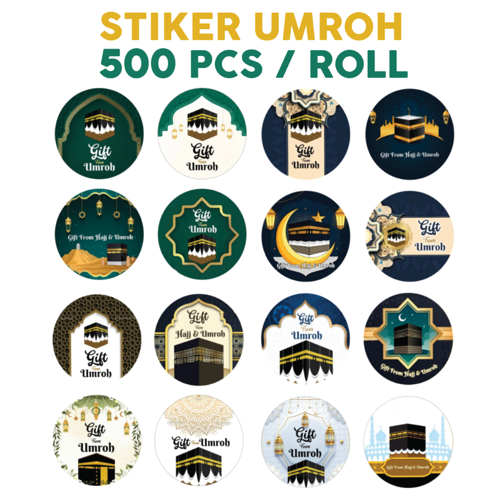Jual Sticker 500 Pcs Umroh Stiker Haji Label Gift From Oleh Oleh ...