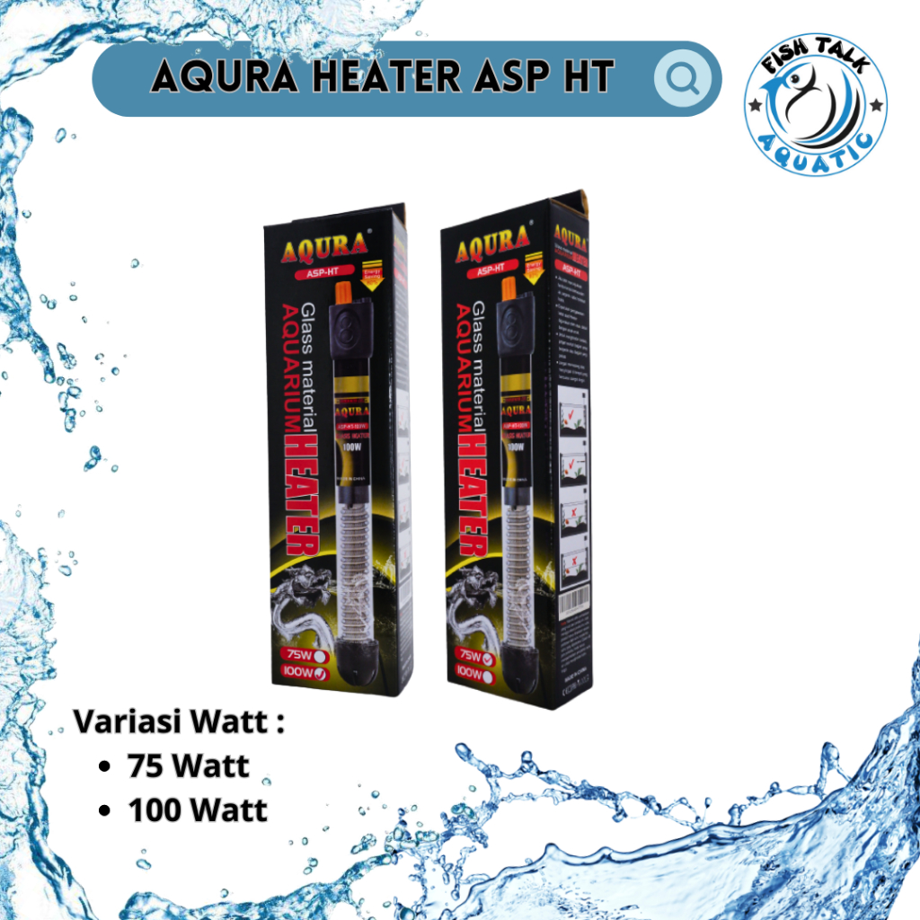 Jual PEMANAS AIR HEATER AQUARIUM AQUASCAPE AQURA 75 100 WATT | Shopee ...