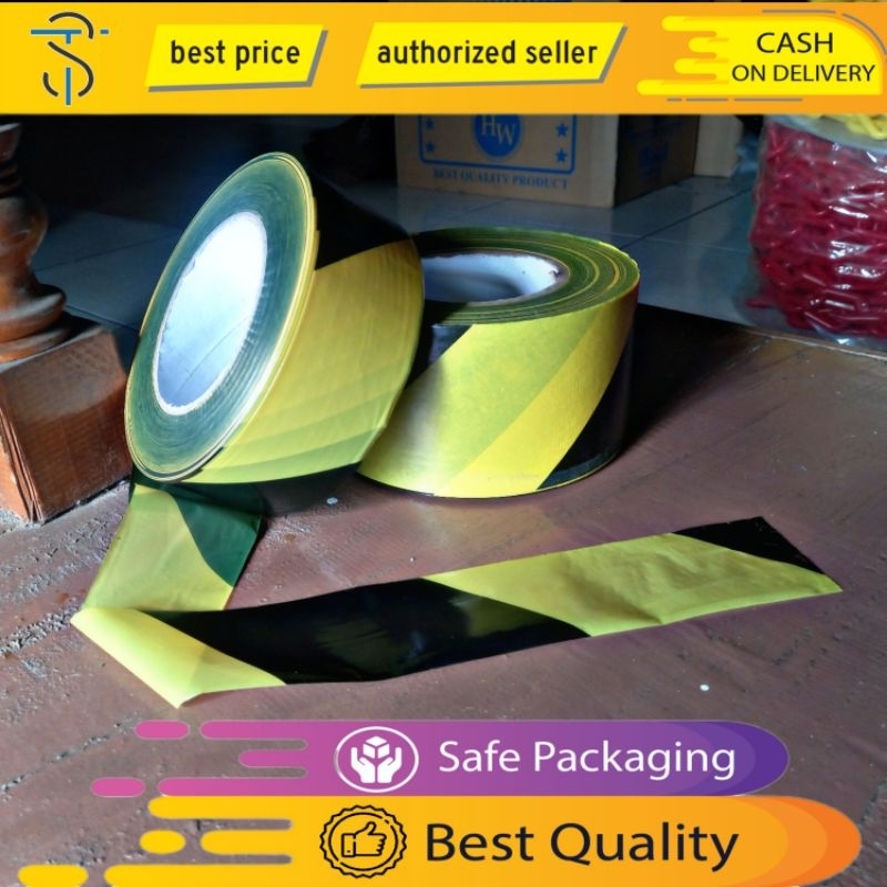 Jual Police Line / Garis Polisi / Safety Line / Barricade Tape Hitam ...