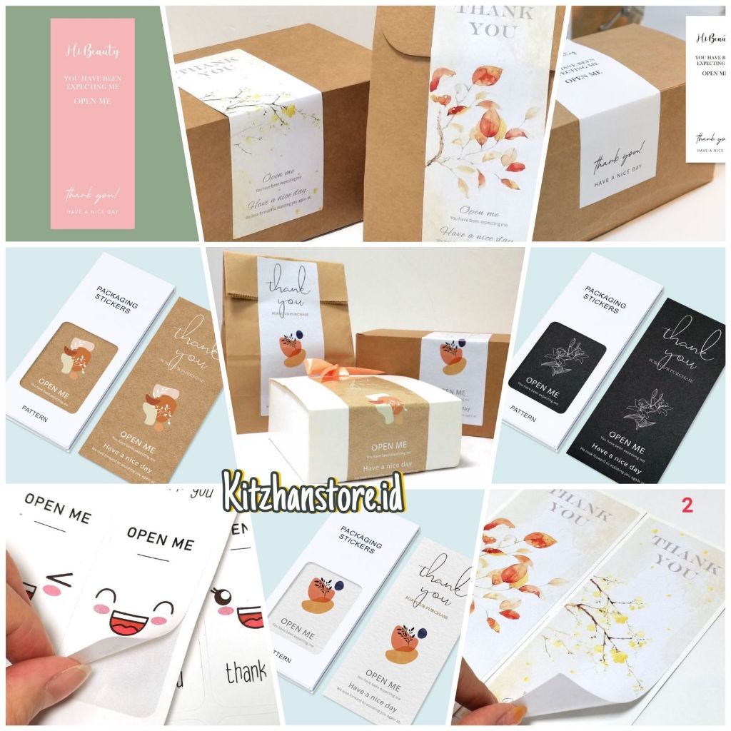 Jual stiker segel stiker box stiker paper bag stiker thank you stiker ...