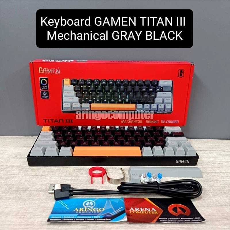 Jual Keyboard GAMEN TITAN III Mechanical GRAY BLACK | Shopee Indonesia