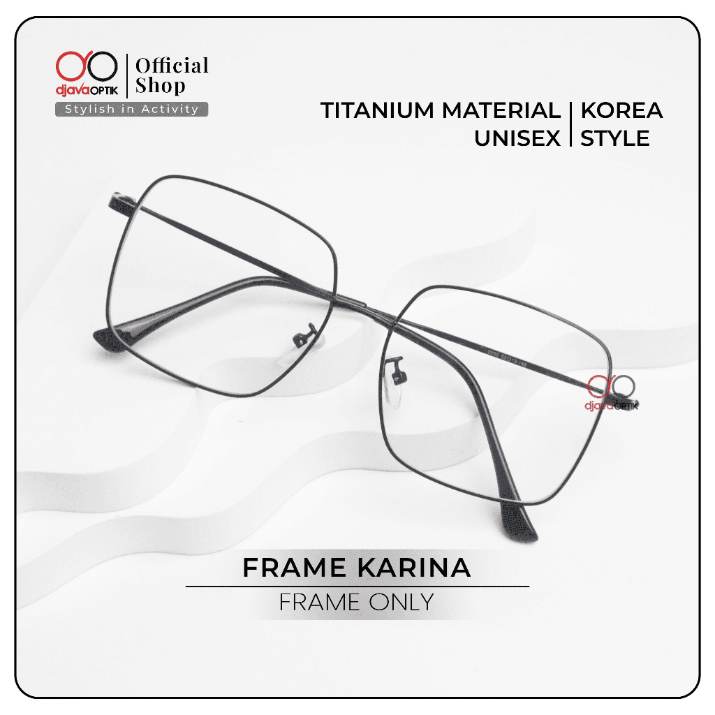 Jual DJAVA OPTIK - Frame Karina - Kacamata Korea Kotak Khusus Frame Only | Shopee Indonesia
