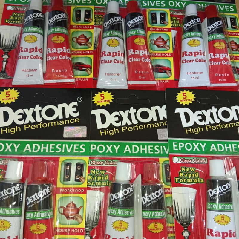 Jual Lem Dextone Epoxy adhesive 5 menit dextone rapid clear color ...