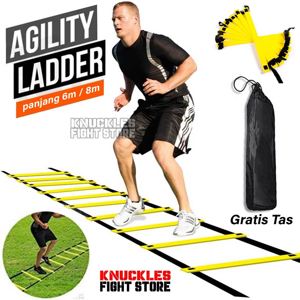 Jual Agility Ladder Tangga Tali Olahraga Kelincahan Ketangkasan 6 meter ...