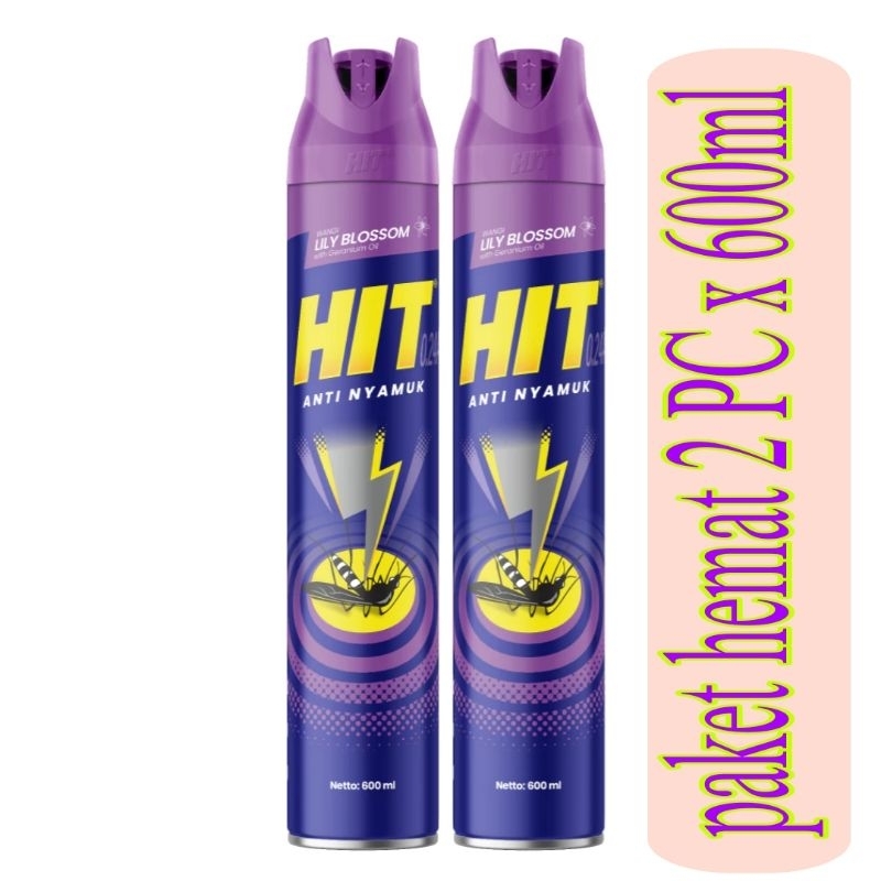 Jual HIT ANTI NYAMUK SPRAY 600ML (PAKET HEMAT ISI 2) | Shopee Indonesia