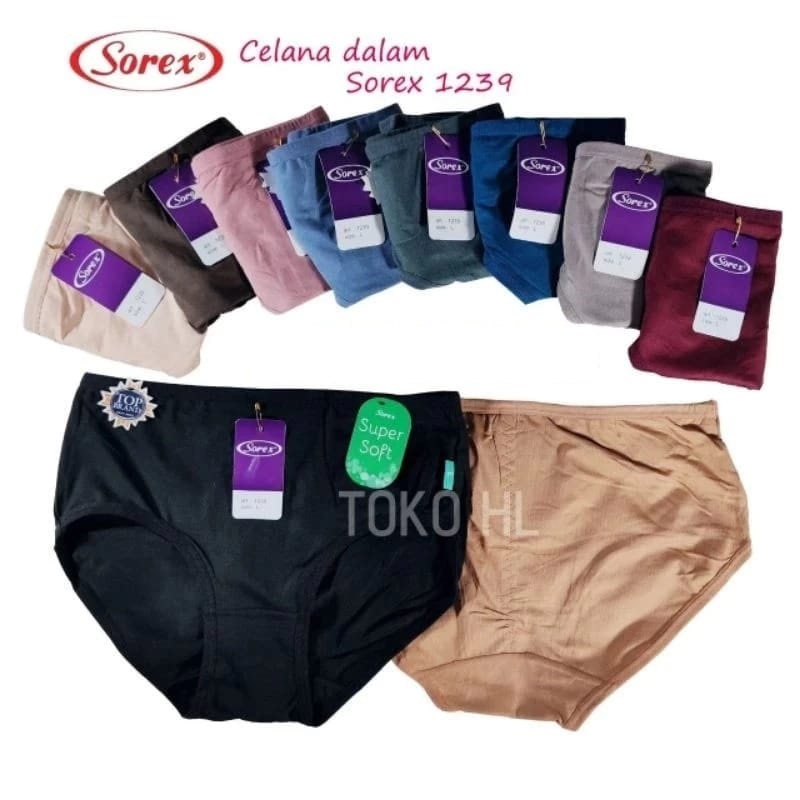 Jual Isi 3 PCS, 6 PCS, 12 PCS Celana Dalam Wanita Sorex 1239 CD Wanita CD Sorex Super Soft ...