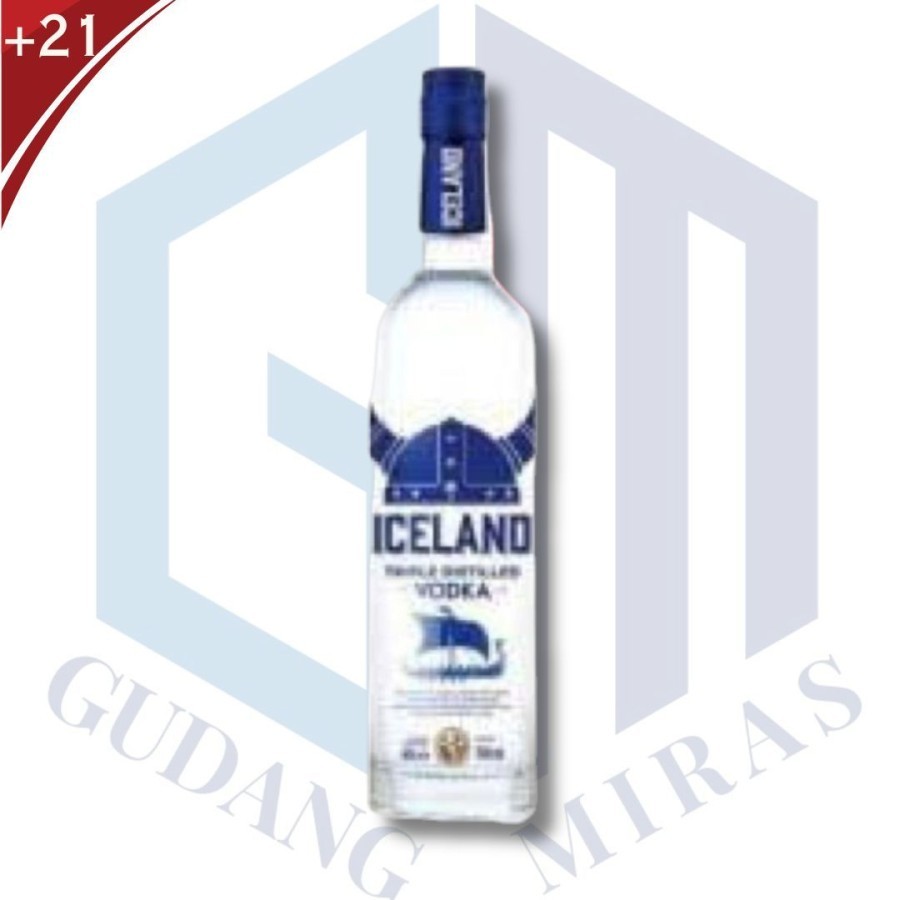 Jual ICELAND VODKA 700 ml PLAIN ICE LAND BESAR VODCA SPIRITS ORIGINAL ...