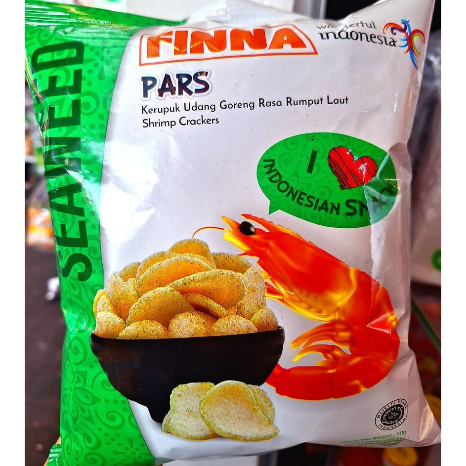 Jual FINNA Pars Kerupuk Snack Udang Seaweed - BBQ - Curry 40 gr ...