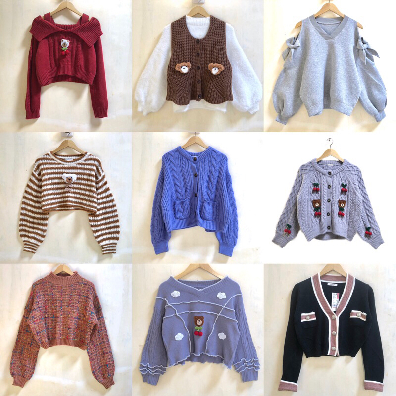 Jual RAJUT 20K-55K !! Inara, Vest, Cardigan, Sweater New dan like New ...