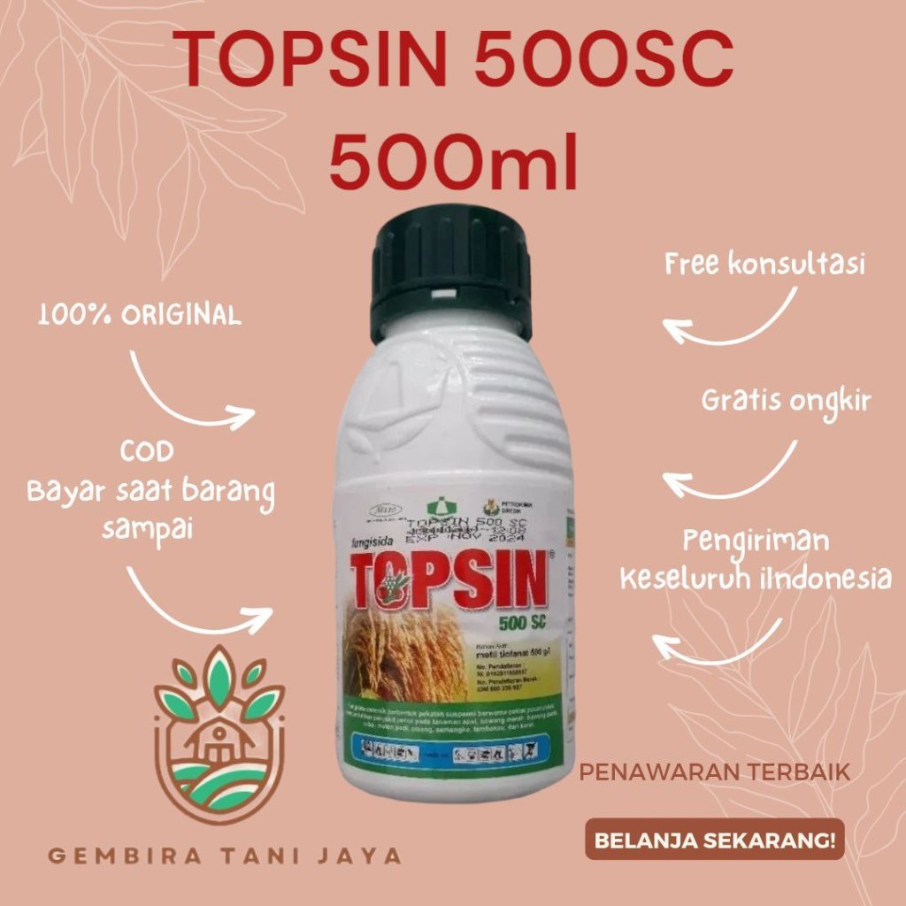 Jual TOPSIN 500 SC KEMASAN 500ML FUNGISIDA CAIR | Shopee Indonesia