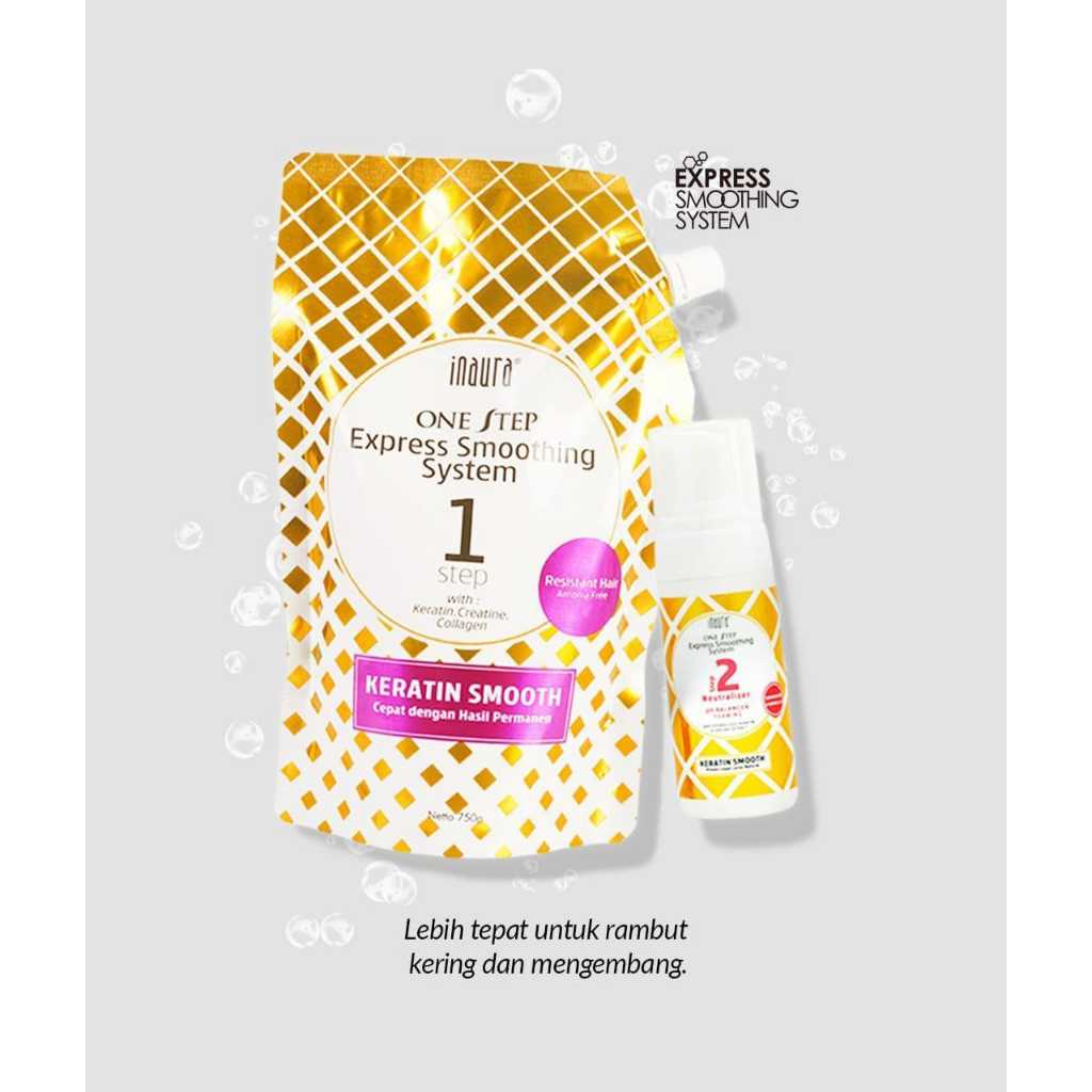Jual Inaura Paket One Step Express Keratin Smoothing System Step 750ml ...