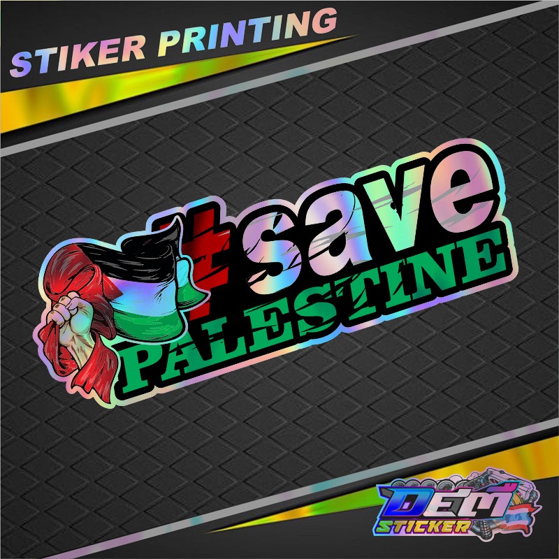Jual Stiker SAVE PALESTINE Stiker Gaza Stiker Printing Logo Perjuangan ...