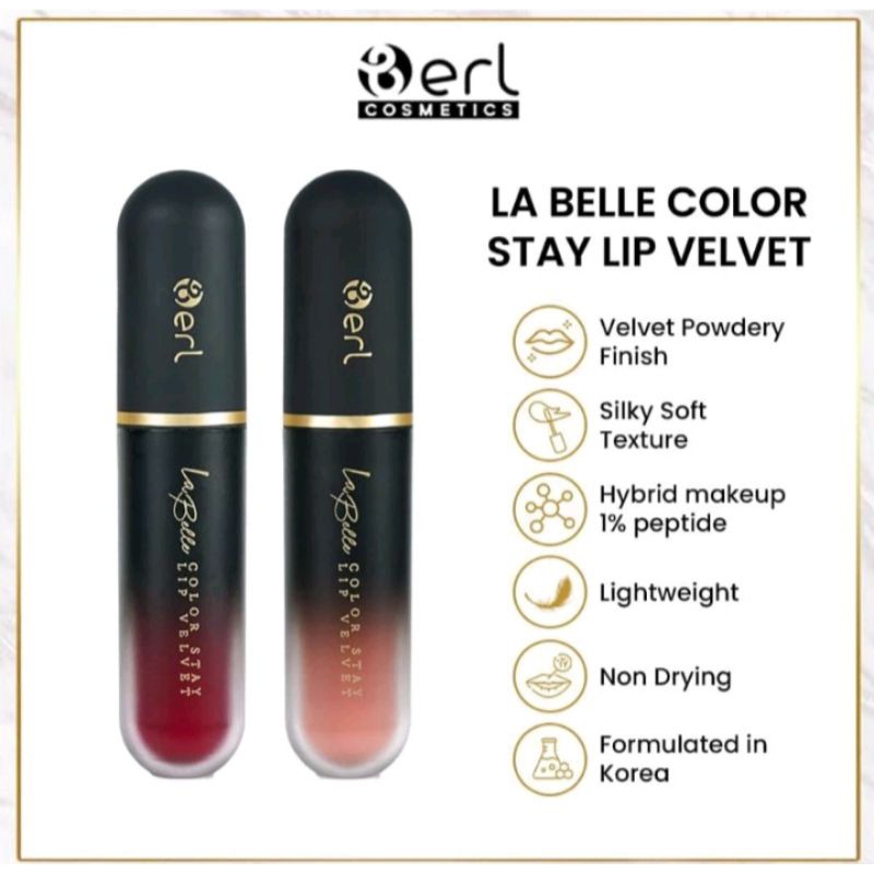 Jual Lip Velvet B Erl Cosmetics (yang ready Amna) | Shopee Indonesia