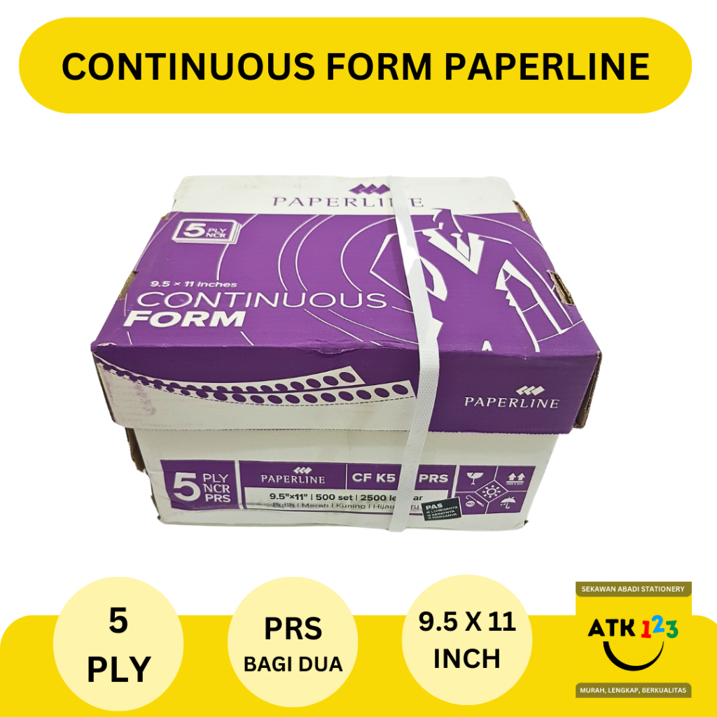 Jual Continuous Form Paperline Uk. 9,5" x 11" : 2 Rangkap 5 (5 Ply) PRS ...