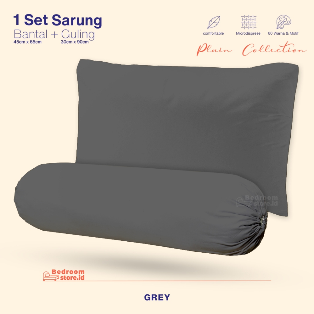 Jual Penambahan Set Sarung Bantal Guling Polos Aesthetic | Shopee Indonesia