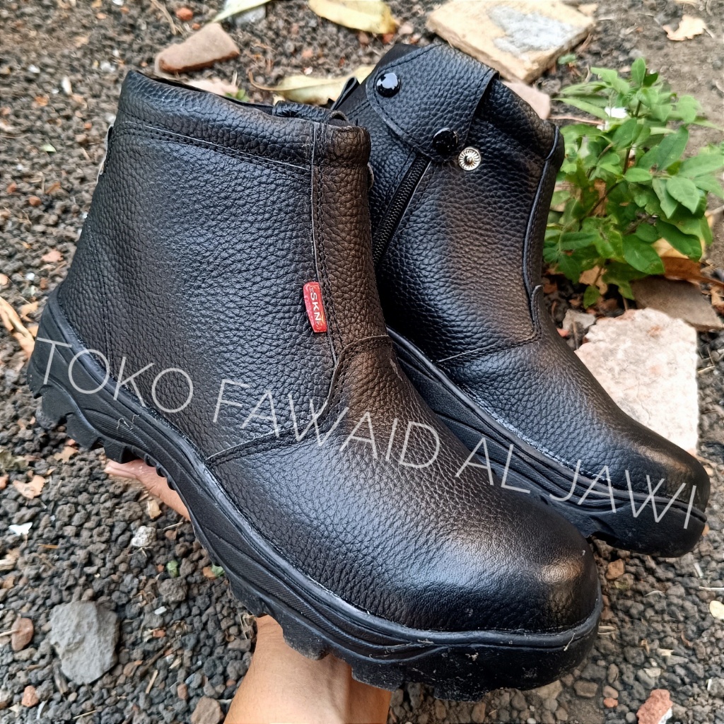 Jual Sepatu safety king kulit sapi asli skn resleting hitam ujung besi ...