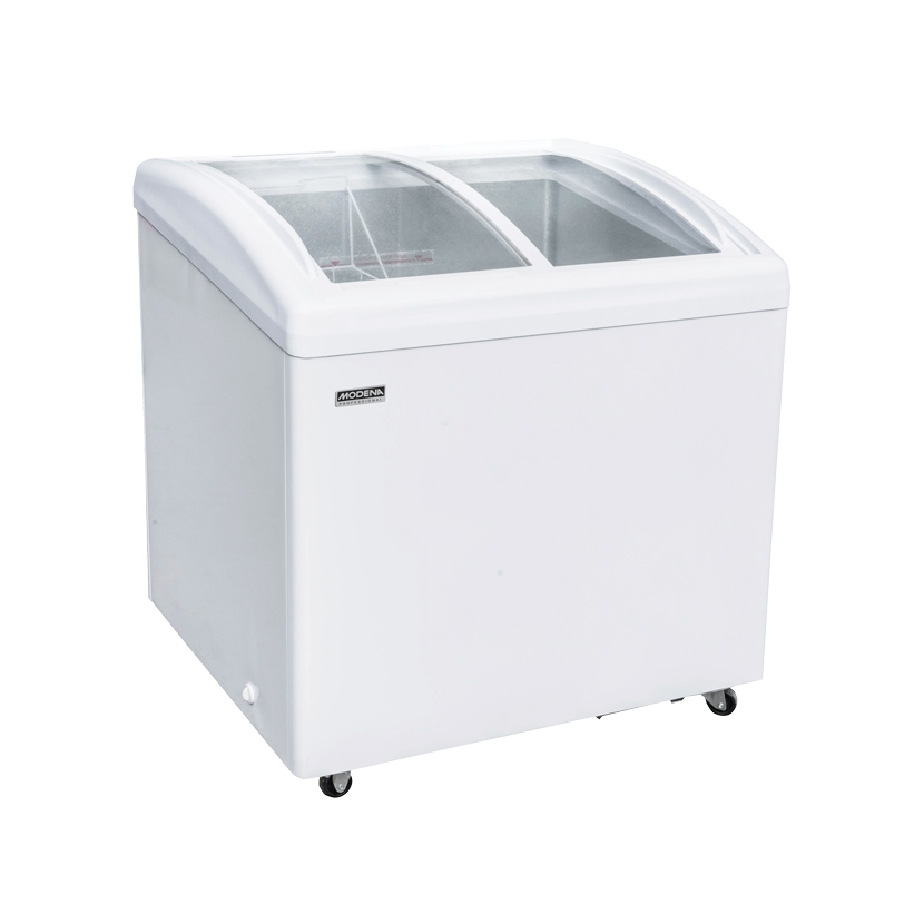 Jual Sliding Curved Glass Chest Freezer Modena MC 0260 W 256 liter 2 ...
