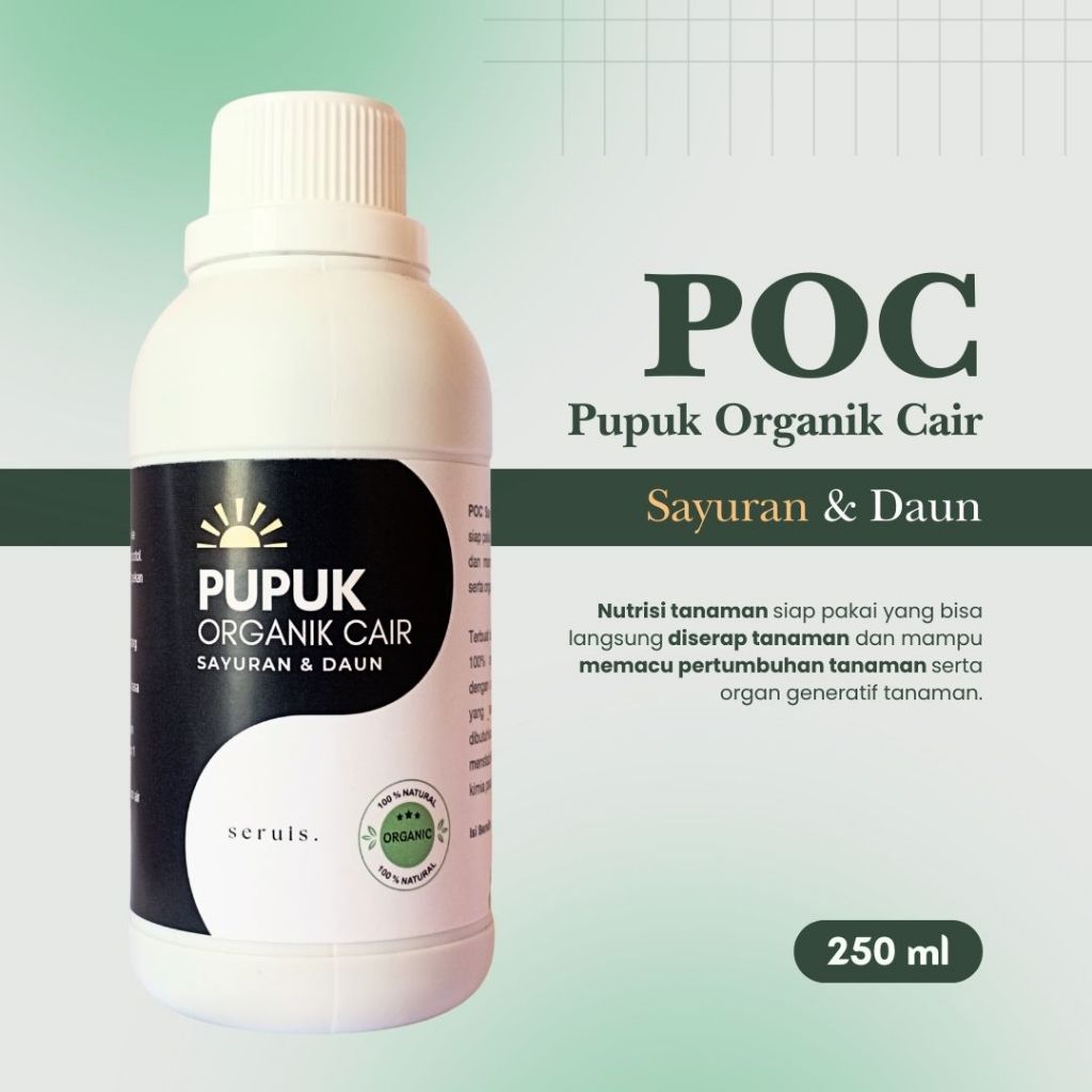 Jual Pupuk Organik Cair Tanaman Sayuran & Daun 250 ml / POC , Nutrisi ...