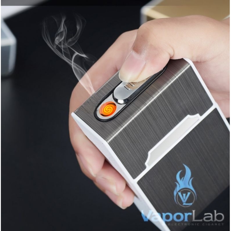 Jual kotak box tempat rkk roko korek usb elektrik cig case lighter A6 ...