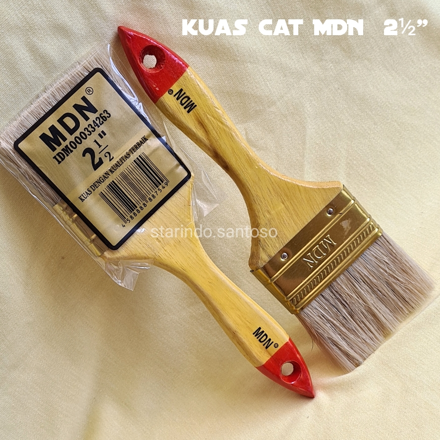 Jual Kuas cat ukuran kecil 2,5 MDN inch dinding cairan tembok besi kayu ...