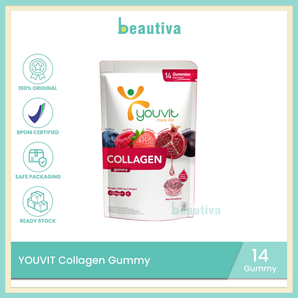 Jual Youvit Collagen 14 Gummy untuk Anti Aging | Shopee Indonesia
