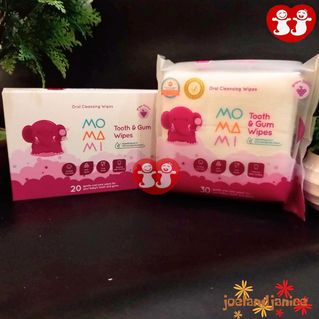 Jual MoMaMi Tooth Gum Wipes / Tissue Tisu Basah Gigi Gusi Lidah isi 20 ...