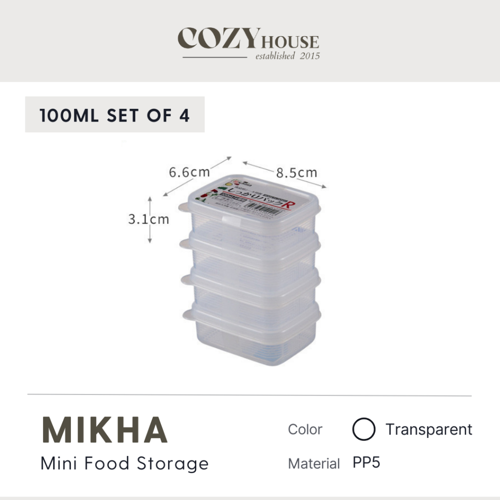 Jual COZYHOUSE MIKHA Mini Food Storae | Kontainer Makanan Mini Kotak ...