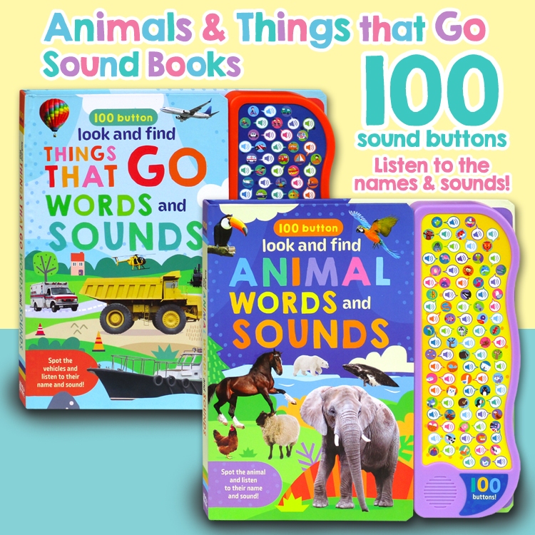 Jual [NPP] Animals & Things That Go - Look and Find Sounds Board Book ...