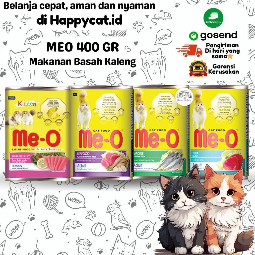 Jual Makanan Kucing Wet Cat Food MEO Kaleng 400 Gr | Shopee Indonesia