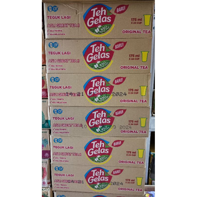 Jual [1 DUS] Minuman TEH GELAS 24 Cup × 175 ML | Shopee Indonesia
