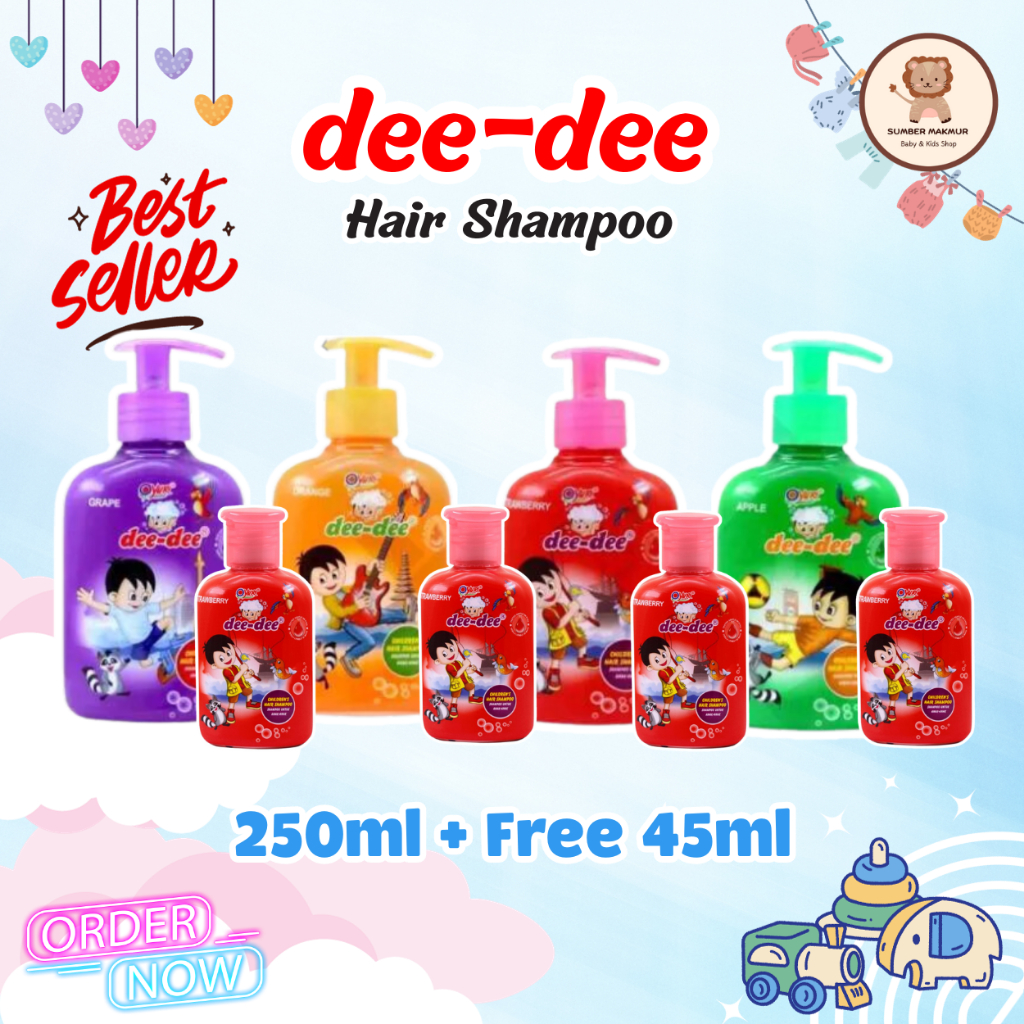Jual BUY 1 GET 1 Dee Dee Hair Shampoo Pump 250ml Gratis Dee dee Shampo 45ml / Shampo Anak ...