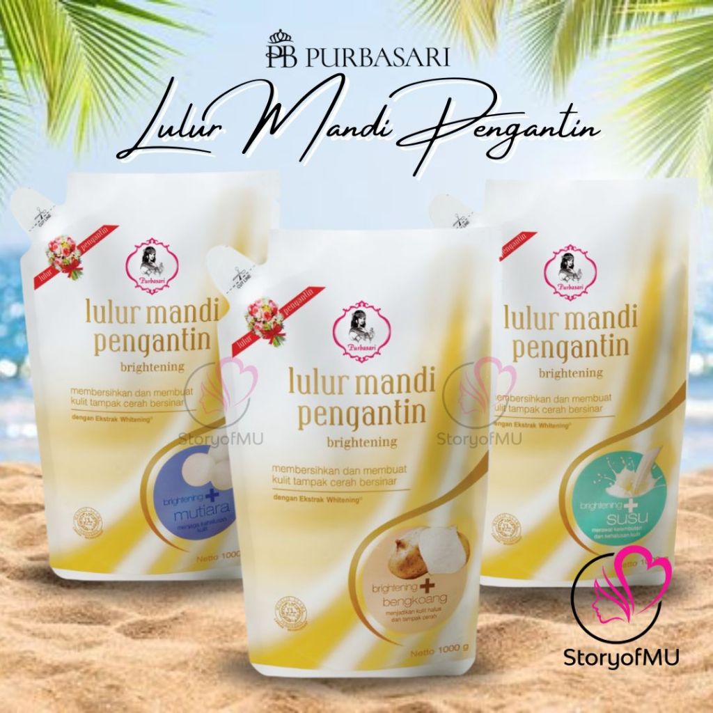 Jual PURBASARI Lulur Mandi Pengantin REFILL 500gr 1000gr - Mutiara ...
