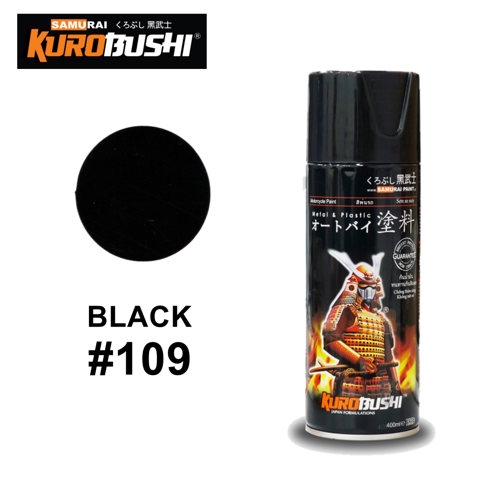 Jual Pilox Samurai 109 BLACK 400 ml STANDARD Paint Cat Semprot | Shopee ...