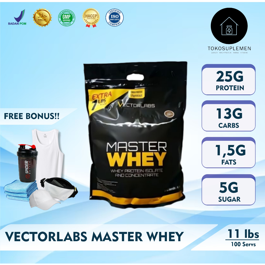 Jual VECTORLABS MASTER WHEY 10 LBS - WHEY PROTEIN CONCENTRATE 10 LBS ...