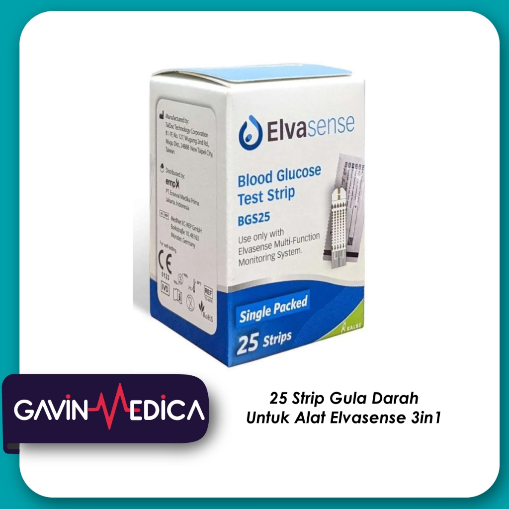 Jual ELVASENSE Strip Gula Glukosa Darah 25strip | Shopee Indonesia